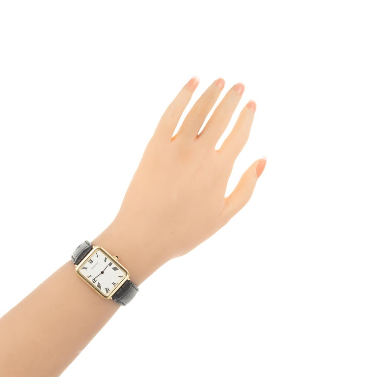 Tiffany and Co. Men's Yellow Gold Chopard Tank Wristwatch at 1stDibs