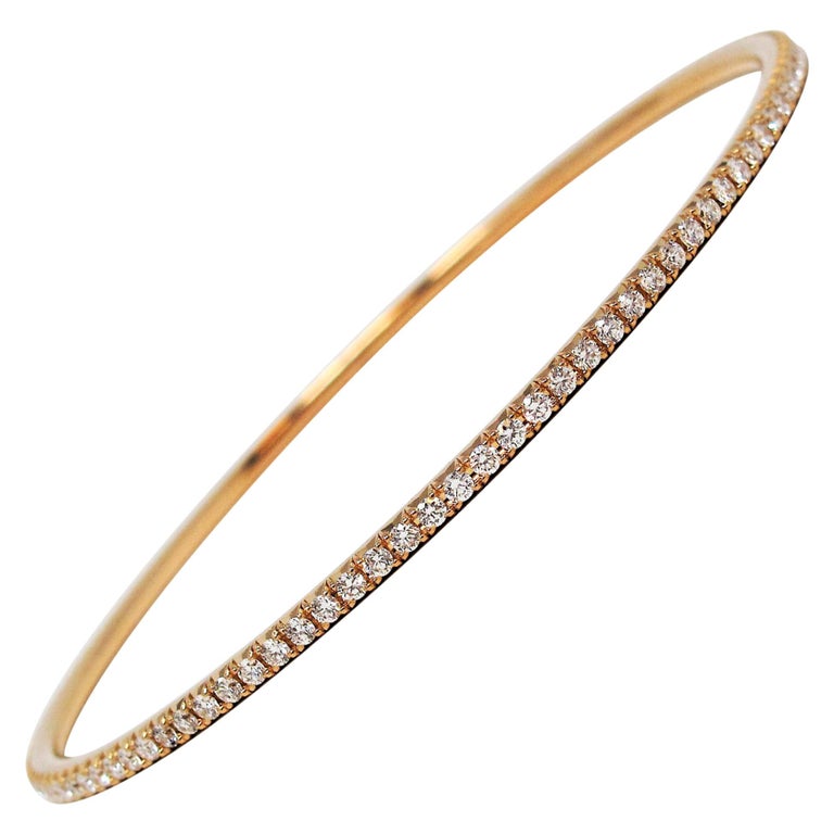 Tiffany and Co. Metro Collection Diamond Eternity Bangle Bracelet 18 ...