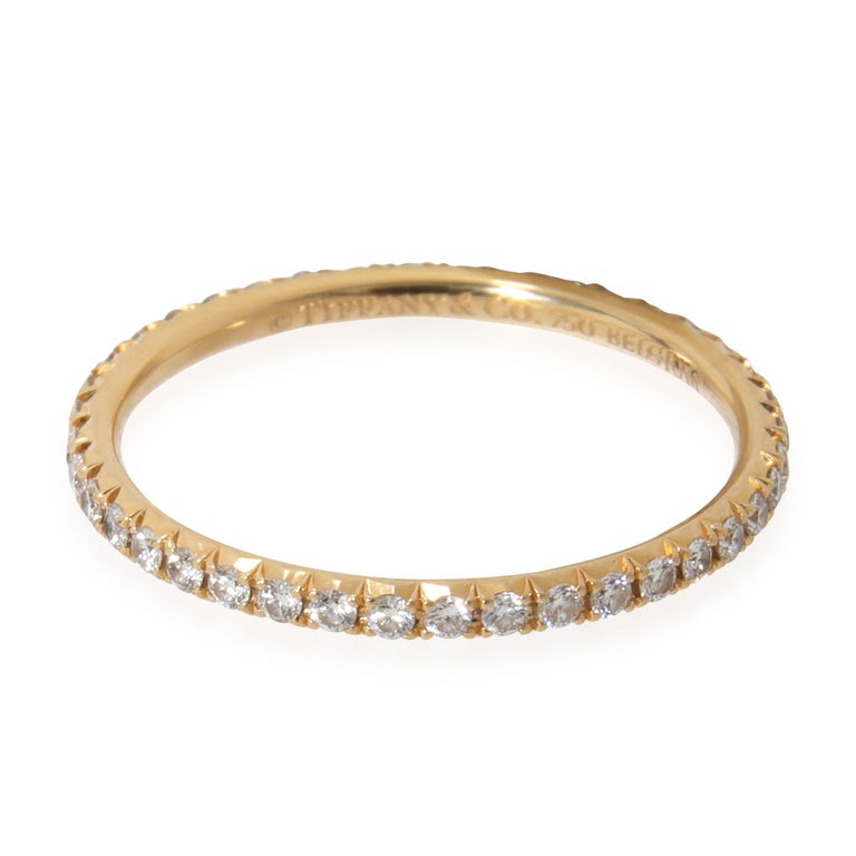 Tiffany and Co. Metro Diamond Band in 18K Yellow Gold 0.3 CTW For Sale ...