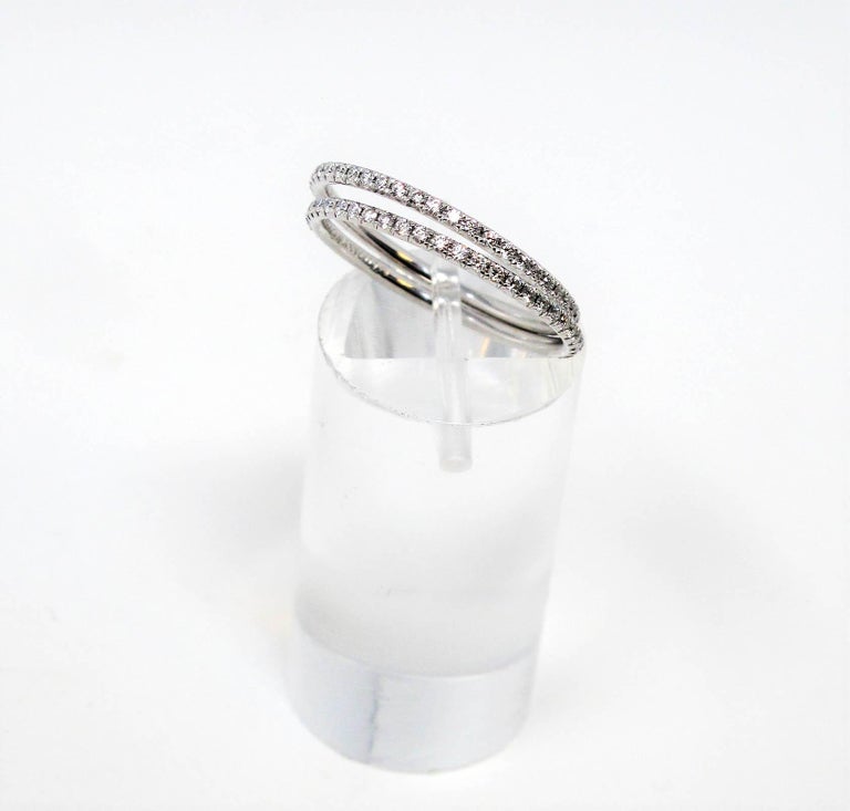 Tiffany and Co. Metro Diamond Band Stacking Rings, Matched Set in 18K ...