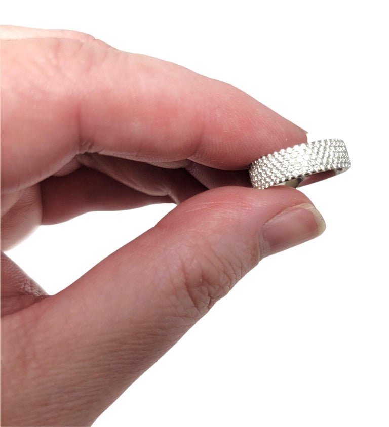 Tiffany and Co. Metro Five-Row Pave Diamond Eternity Band Ring in 18 ...