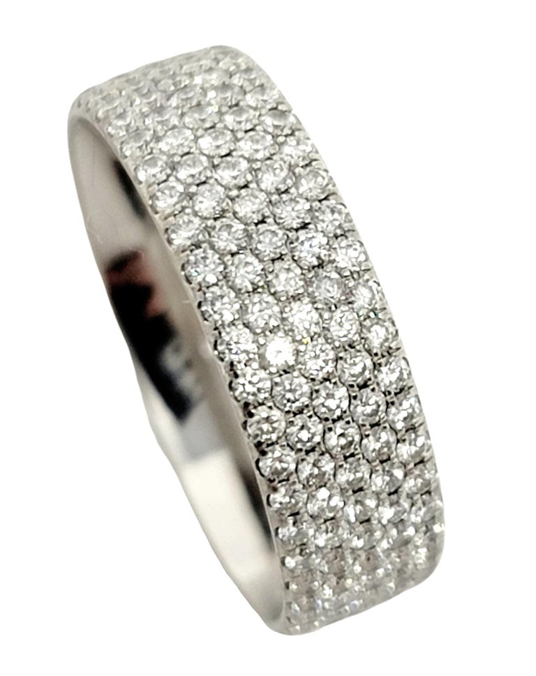 Tiffany and Co. Metro Five-Row Pave Diamond Eternity Band Ring in 18 ...