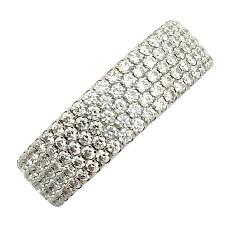Tiffany and Co. Metro Five-Row Pave Diamond Eternity Band Ring in 18 ...