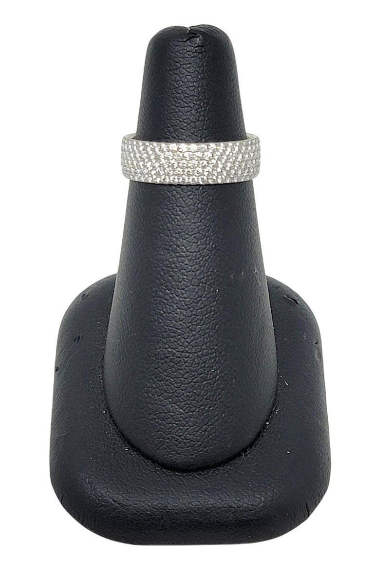 Tiffany and Co. Metro Five-Row Pave Diamond Eternity Band Ring in 18 ...