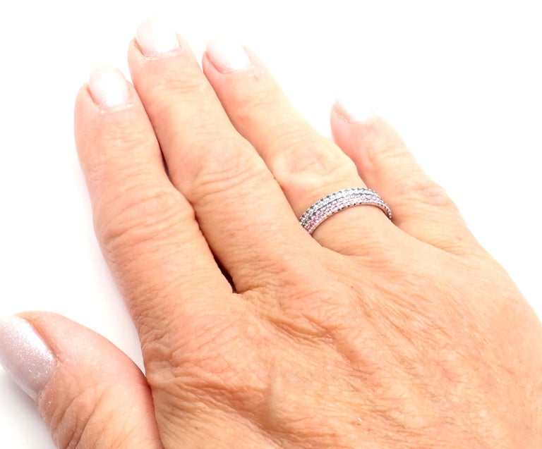 Tiffany and Co. Metro Sapphire Aquamarine Iolite Three Bands Stacking ...