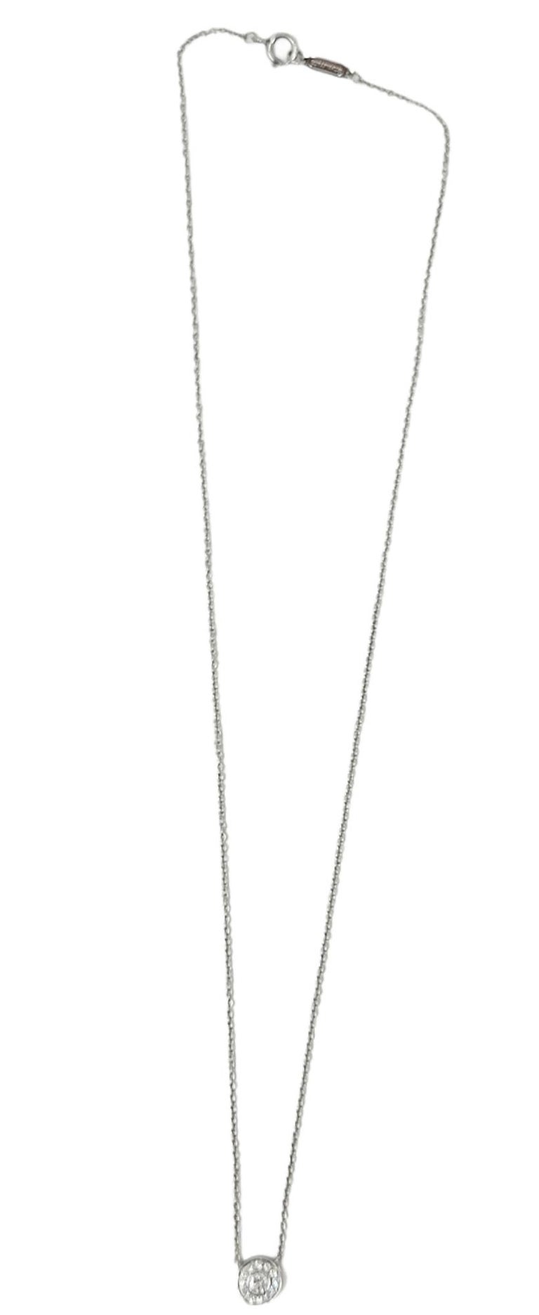 Tiffany and Co. Mini Circlet Diamond Halo Pendant Necklace in Platinum ...