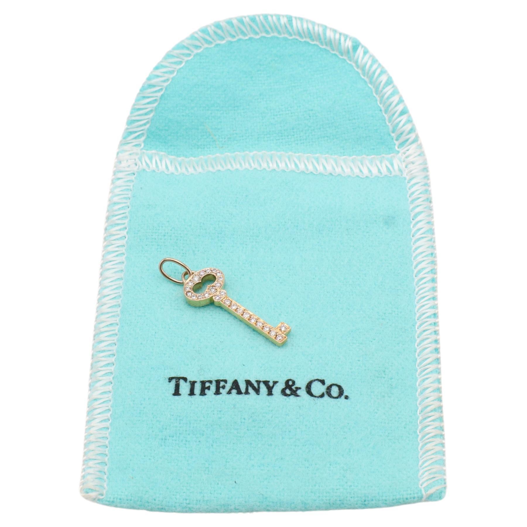 Tiffany and Co. Modern Keys Open Round Key Rose Gold Natural Diamond ...