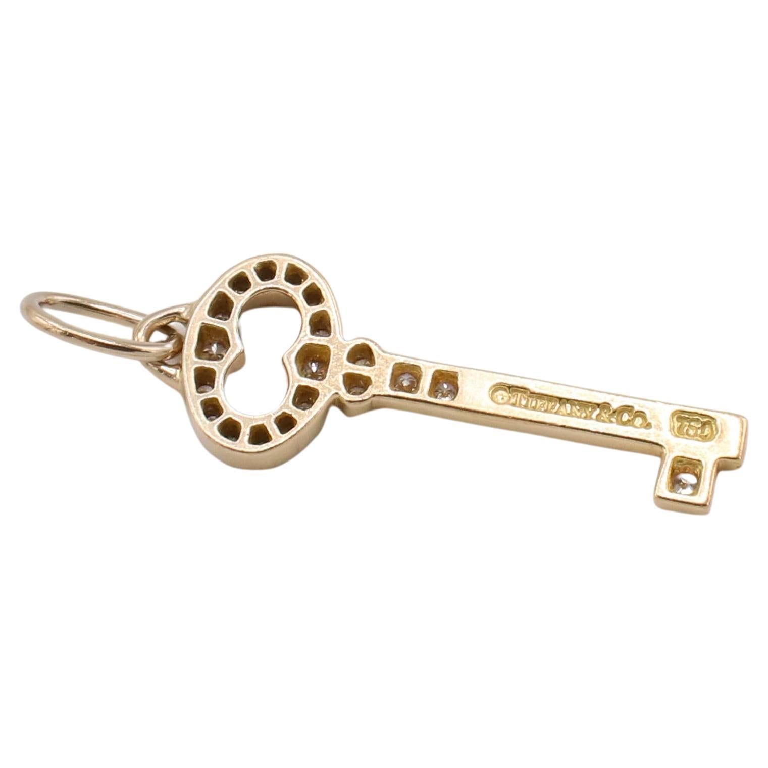 Tiffany and Co. Modern Keys Open Round Key Rose Gold Natural Diamond ...