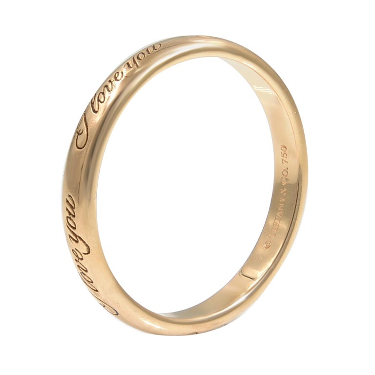 Tiffany and Co. Notes 18 Karat Rose Gold Wedding Band at 1stDibs