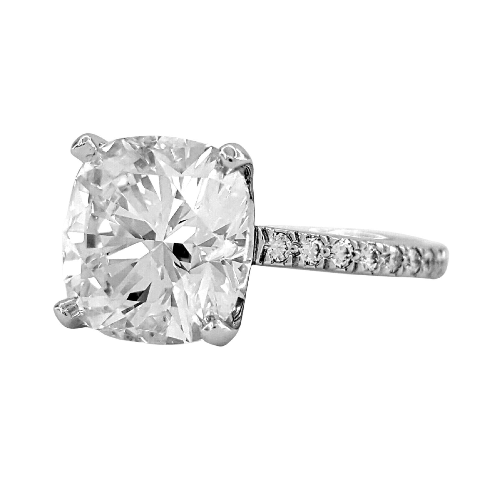 Tiffany and Co. NOVO Cushion Cut Pave Platinum Ring For Sale at 1stDibs ...