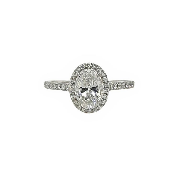 Tiffany and Co. Oval Diamond Soleste 1.33 tcw D VVS2 Engagement Ring ...