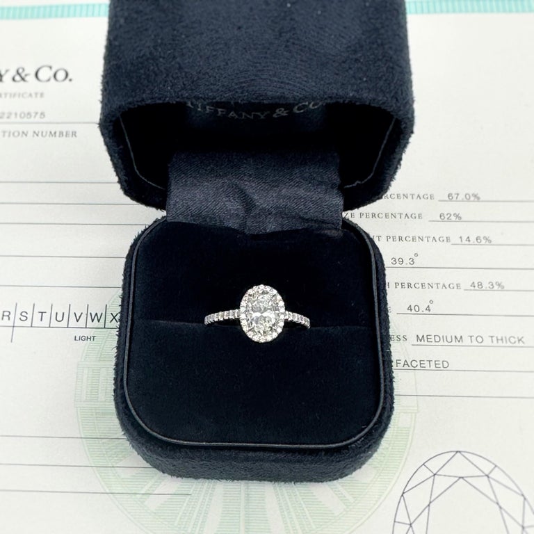 Tiffany and Co. Oval Diamond Soleste 1.33 tcw D VVS2 Engagement Ring ...