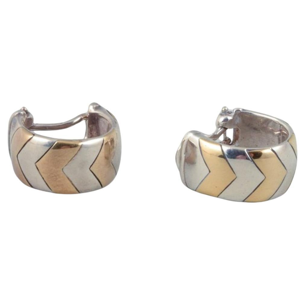 Tiffany and Co. Pair of ear clips. Partially gilded silver. 1960/70s ...