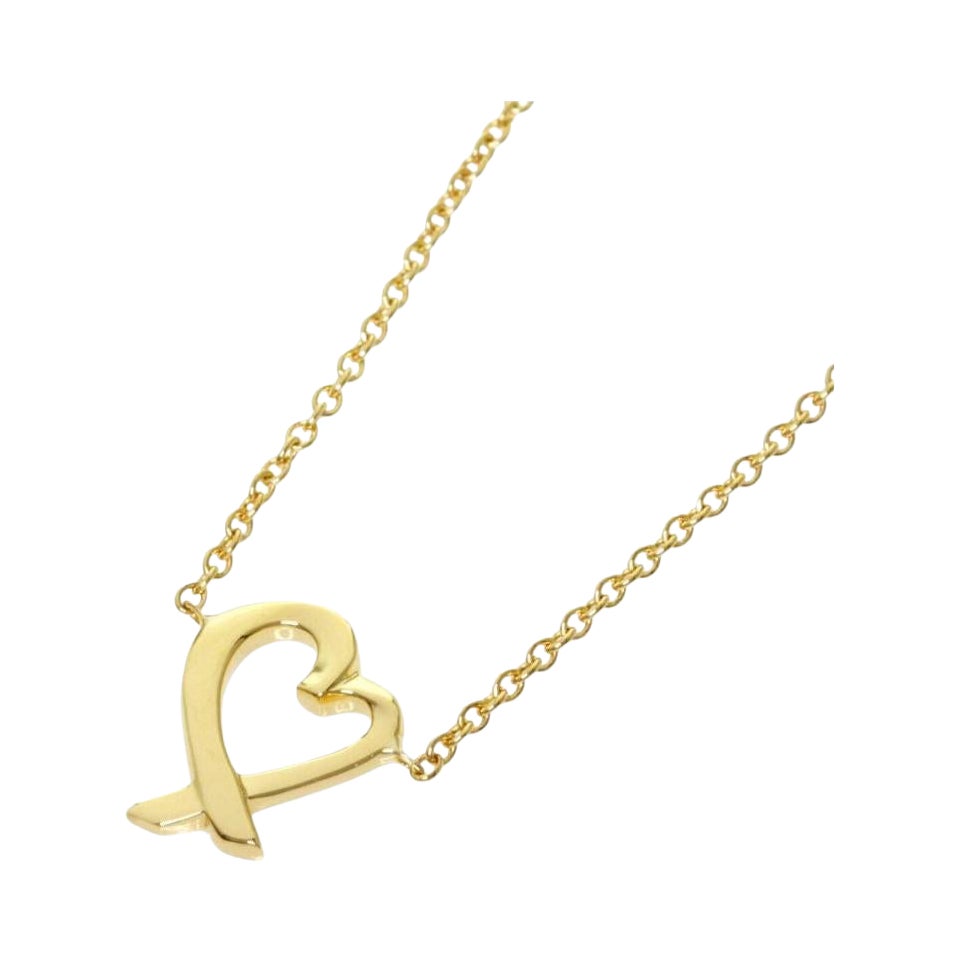 Tiffany and Co. Paloma Picasso Loving Heart Flower Pendant Necklace 18 ...