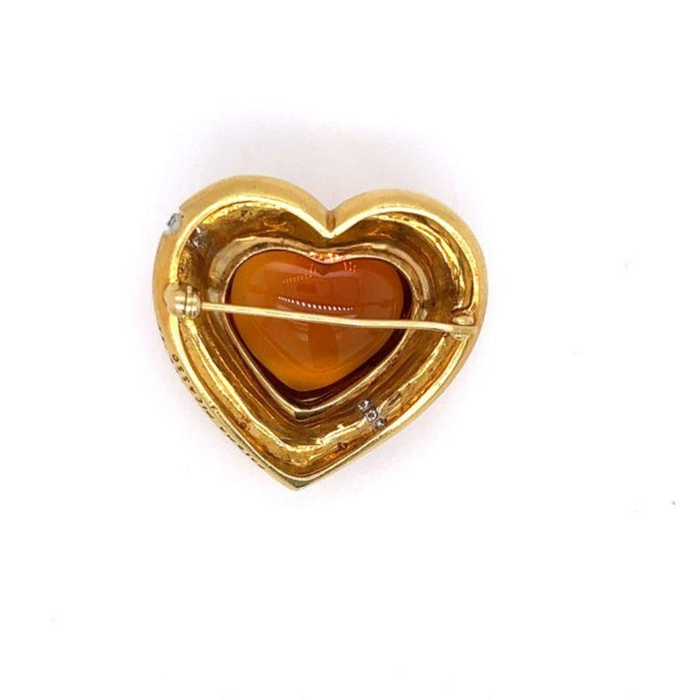 Tiffany and Co Paloma Picasso Heart Brooch For Sale at 1stDibs