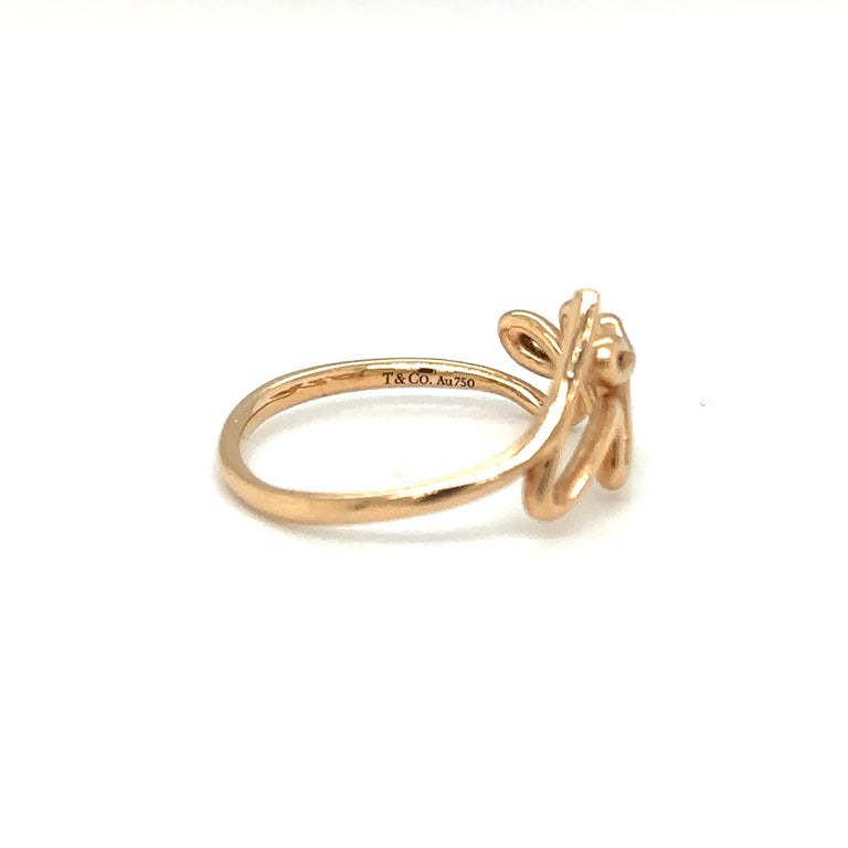 Tiffany and Co. Paloma Picasso "Love" Ring in 18 Karat Rose Gold For Sale at 1stDibs