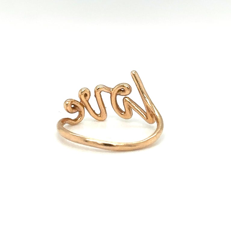 Tiffany and Co. Paloma Picasso "Love" Ring in 18 Karat Rose Gold For Sale at 1stDibs