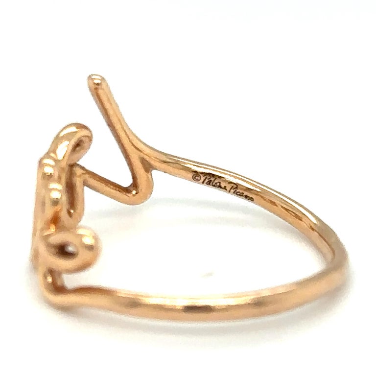 Tiffany and Co. Paloma Picasso "Love" Ring in 18 Karat Rose Gold For Sale at 1stDibs