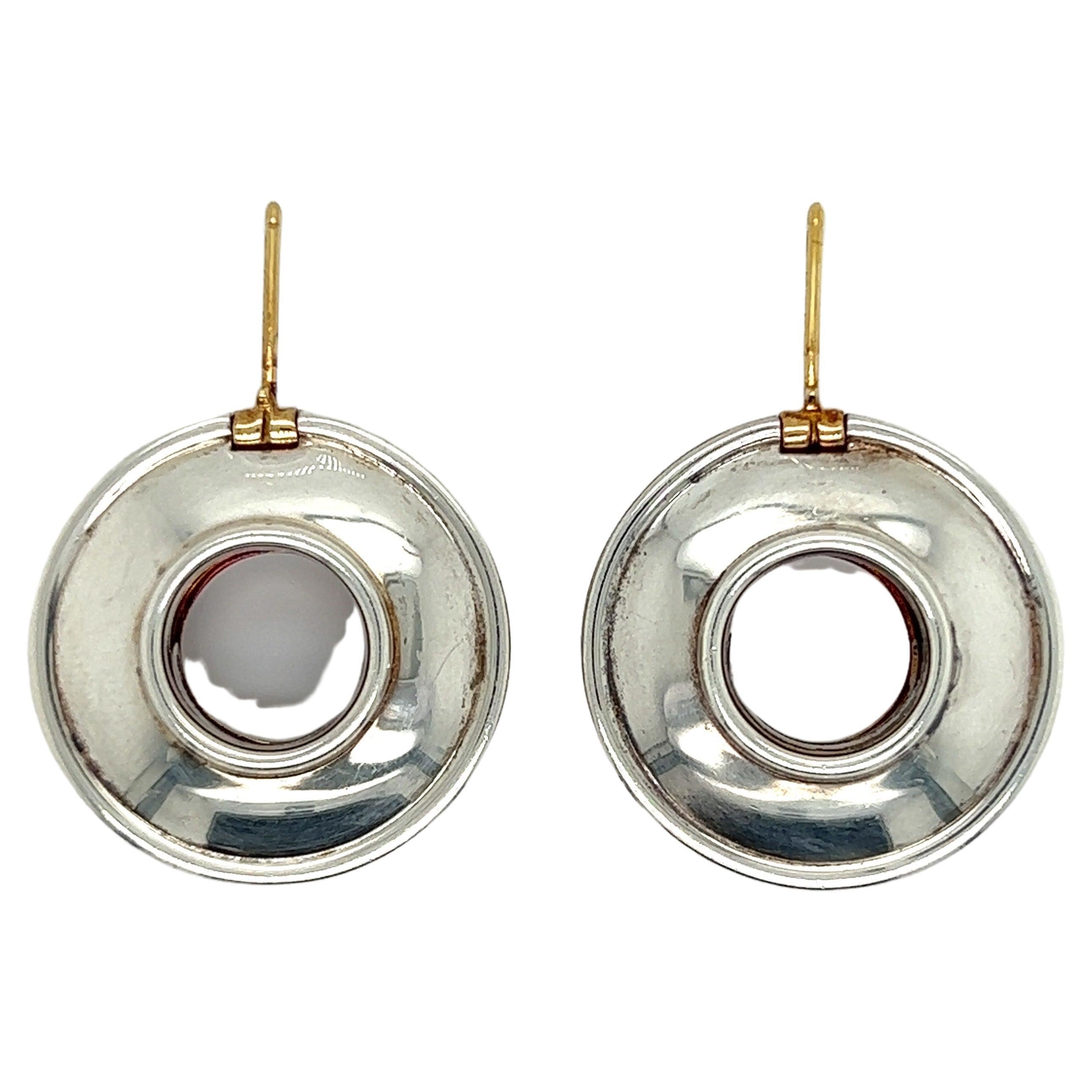 Tiffany and Co. Paloma Picasso Interlocking Gold Hoop Dangle Drop ...