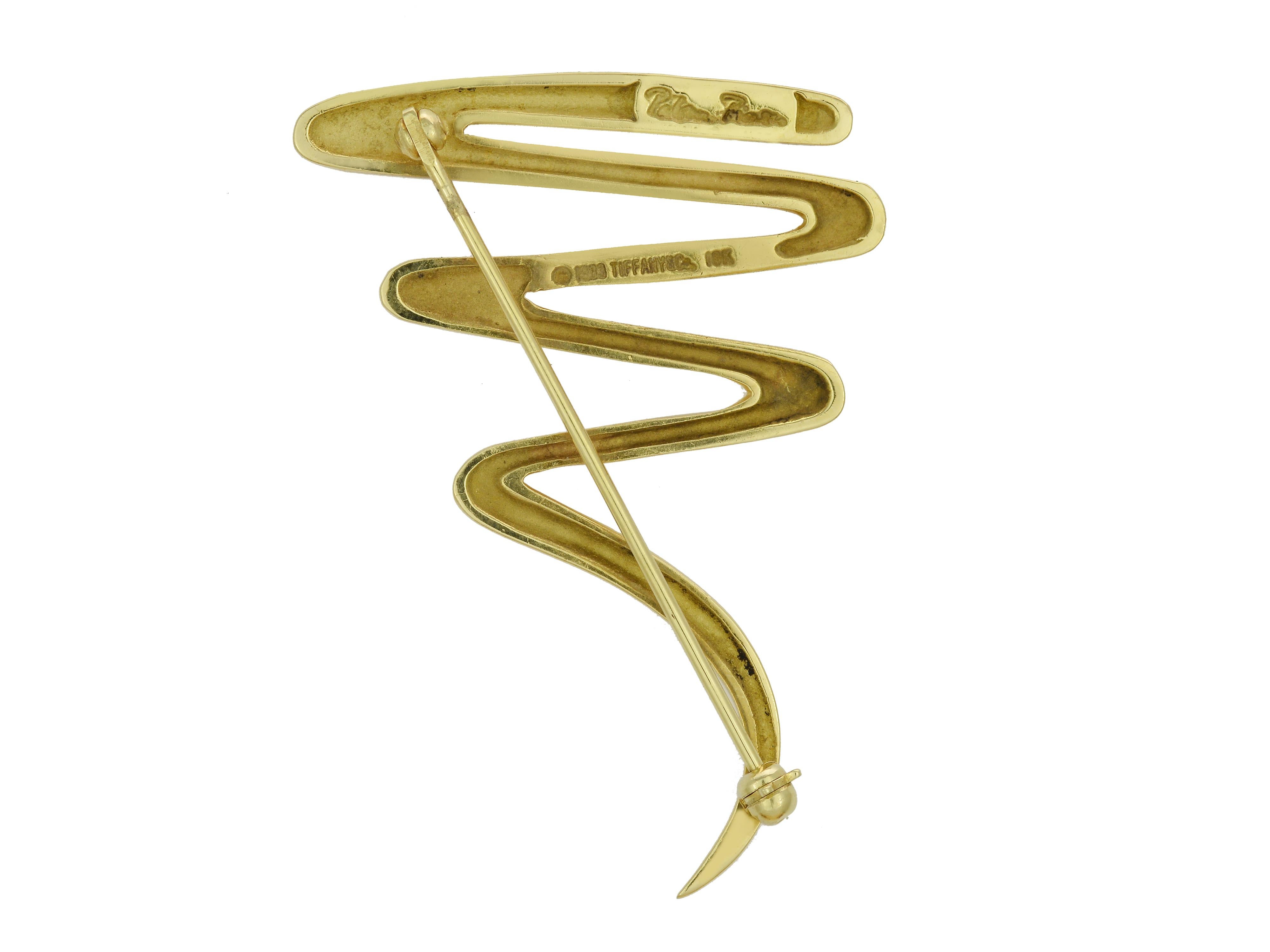 Tiffany and Co. Paloma Picasso Squiggle Pin at 1stDibs | paloma picasso ...