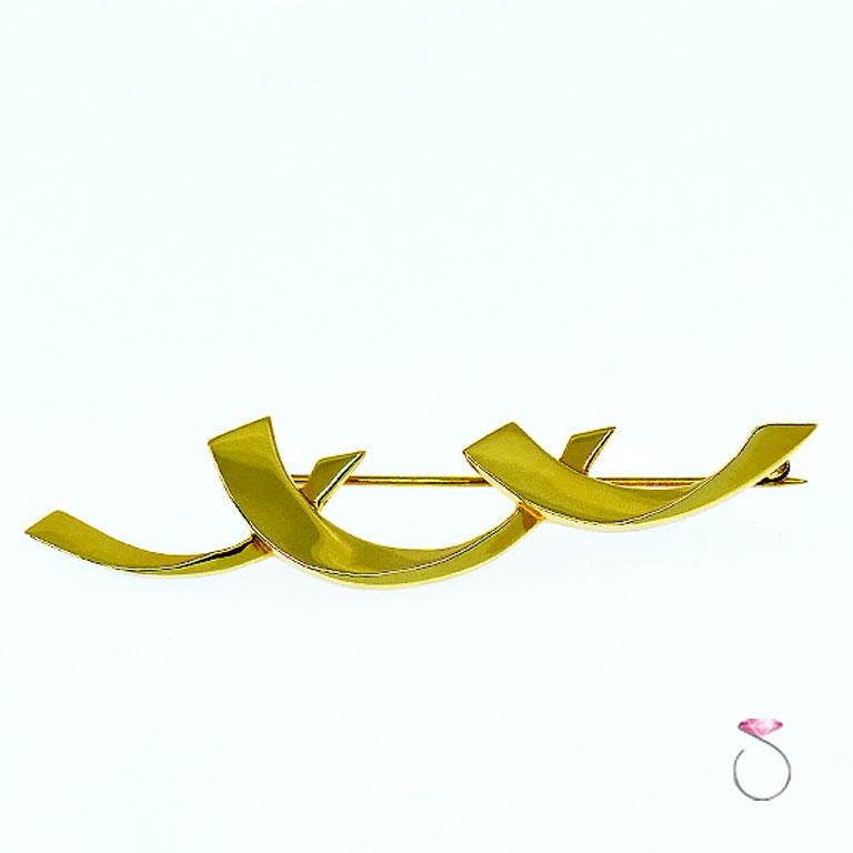 Tiffany and Co. Paloma Picasso XX 18 Karat Yellow Gold Brooch For Sale ...