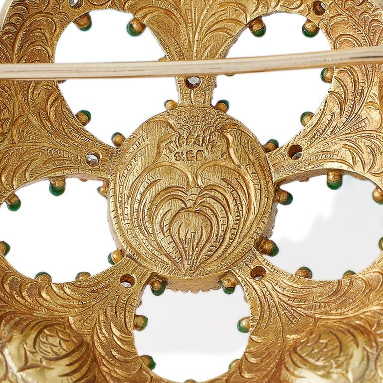 Tiffany and Co. Paulding Farnham Pearl and Diamond Pendant Brooch For ...