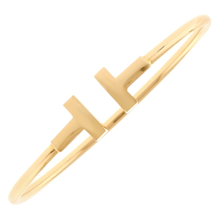 Tiffany and Co. Pink Gold Wire T Bracelet at 1stDibs