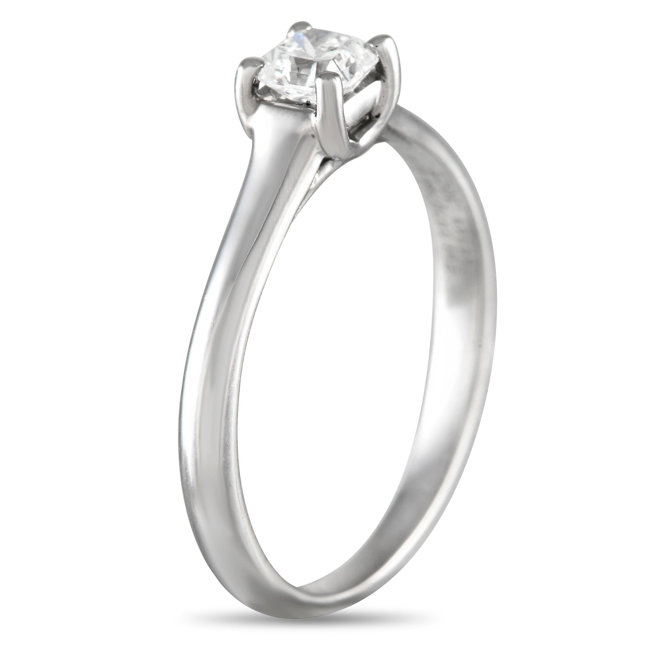 Tiffany and Co. Platinum 0.30ct Lucida Diamond Ring TI09-012524 For Sale at 1stDibs