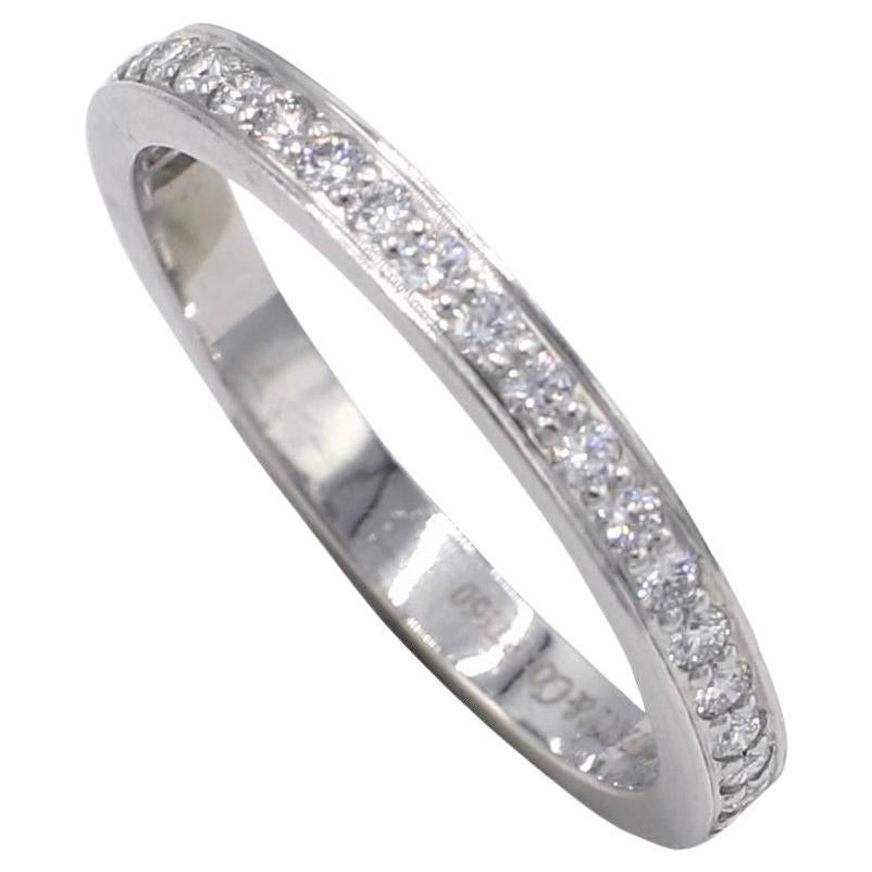 Tiffany and Co. Sapphire Diamond Platinum Wedding Band Ring at 1stDibs