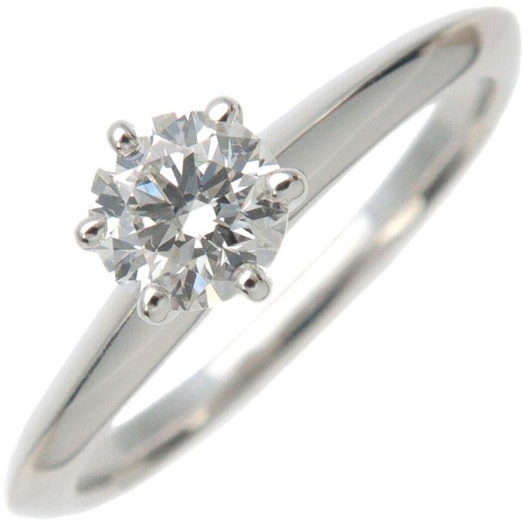 Tiffany and Co. Platinum .39 Carat Diamond Engagement Ring 6 For Sale ...
