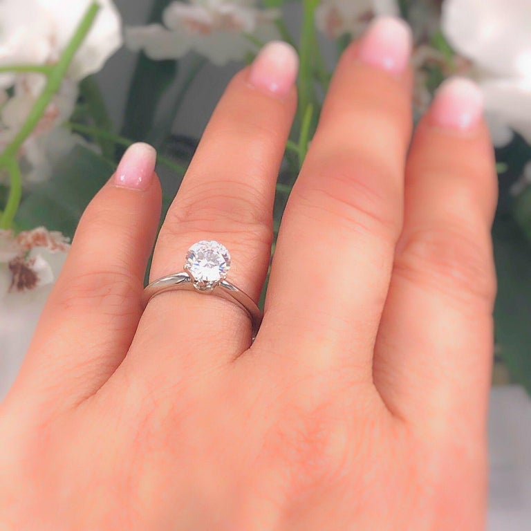 Tiffany and Co. Platinum 6 Prong Solitaire Setting Semi Mount Ring at ...