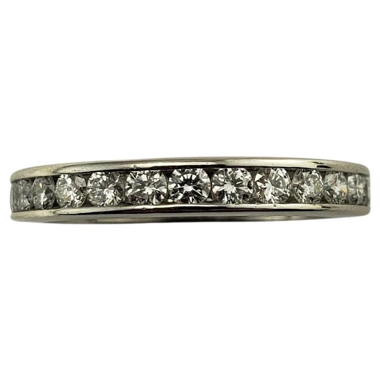 Tiffany and Co. Platinum and Diamond Eternity Band Ring For Sale at 1stDibs