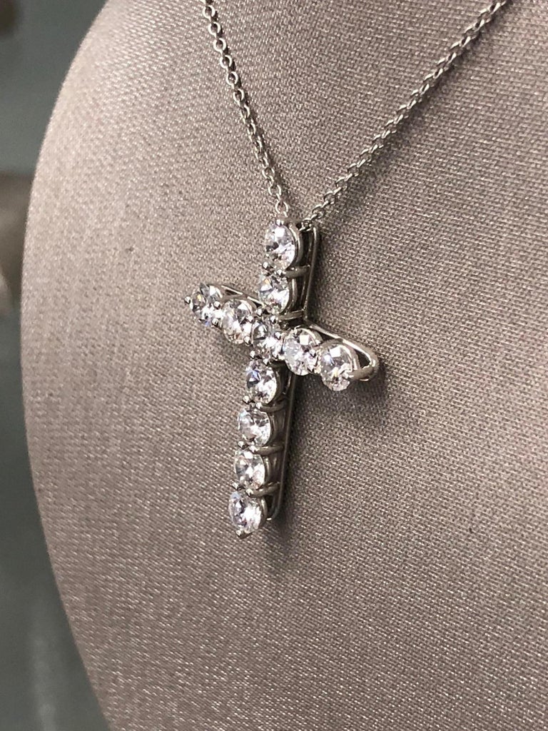 Tiffany and Co. Platinum and Diamond Large Size Cross at 1stDibs ...