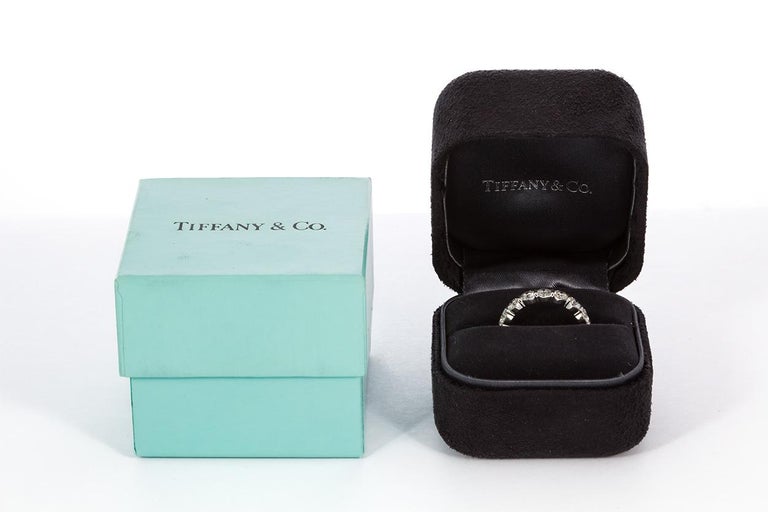 Tiffany and Co. Platinum and Diamond Tiffany Embrace Band Ring at ...