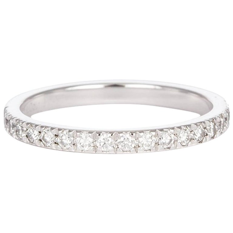 Tiffany and Co. Platinum and Diamond Wedding Band at 1stDibs