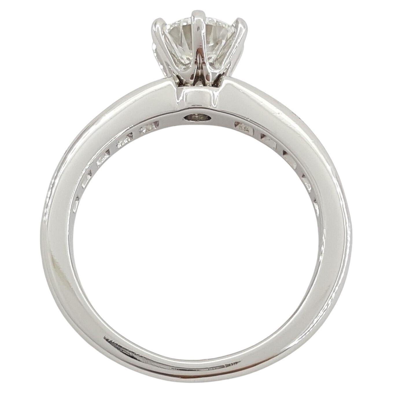 Tiffany and Co Platinum Channel-Set Diamond Engagement Ring For Sale at ...