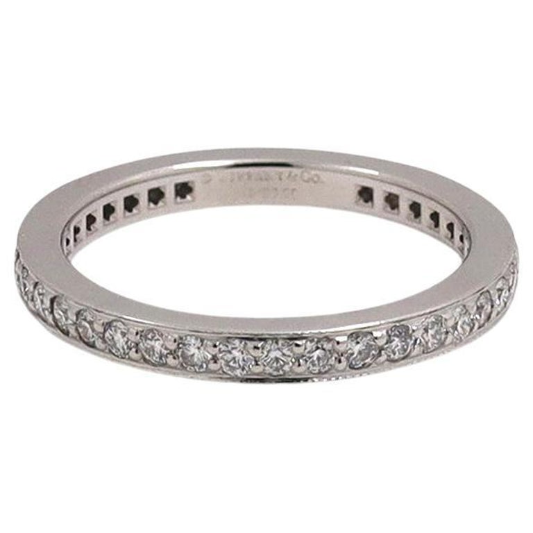 Tiffany and Co. Platinum Diamond Band at 1stDibs