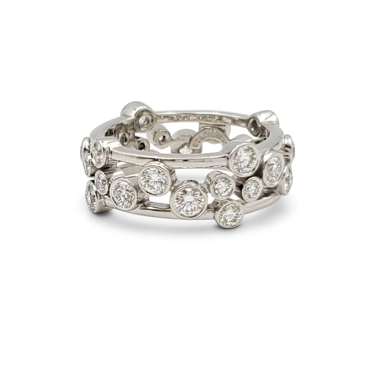 Tiffany And Co Platinum Diamond Bubbles Ring At 1stdibs