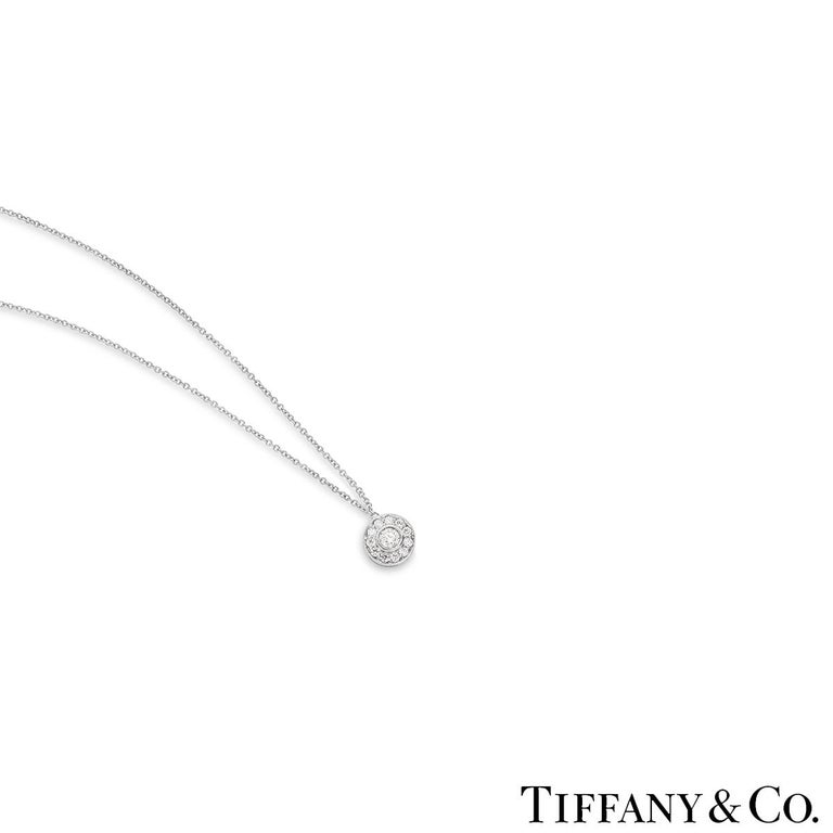 Tiffany and Co. Platinum Diamond Circlet Pendant For Sale at 1stDibs