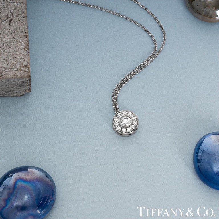 Tiffany and Co. Platinum Diamond Circlet Pendant For Sale at 1stDibs