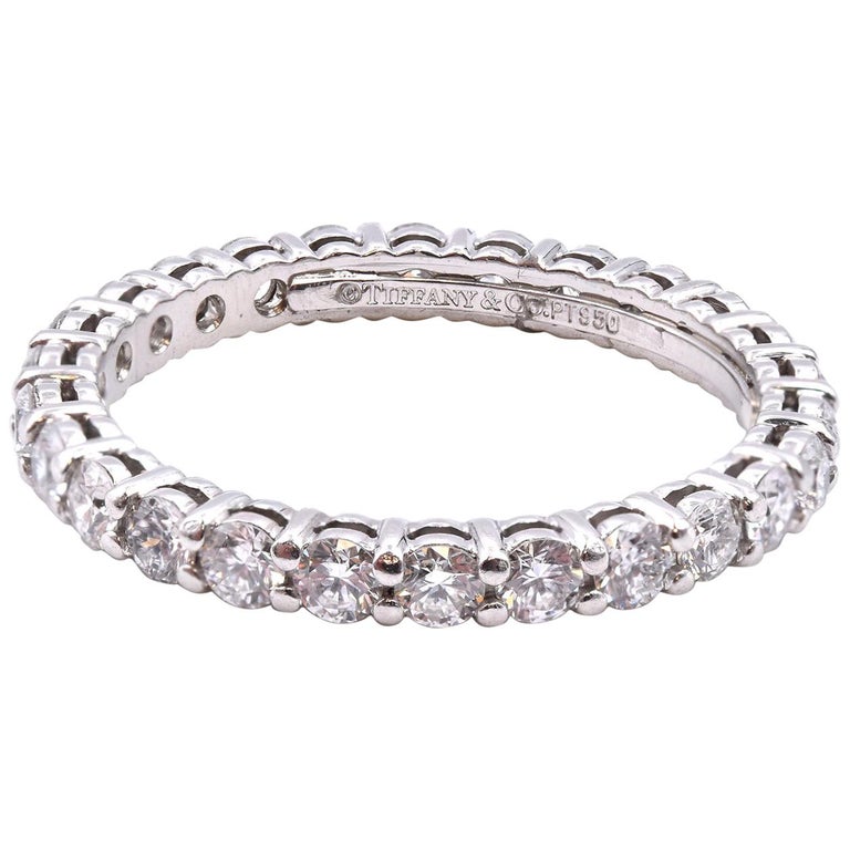 Tiffany and Co. Platinum Diamond Eternity Band For Sale at 1stDibs