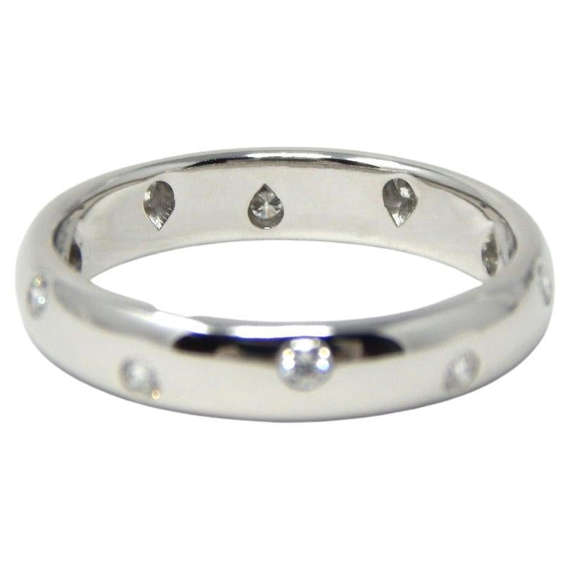 TIFFANY and Co. Platinum 3mm Nesting Narrow Band Ring 8.5 For Sale at ...