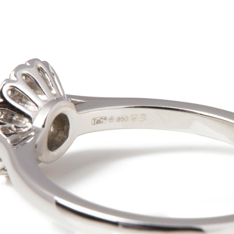 Tiffany and Co. Platinum Diamond Flower Enchant Ring For Sale at ...