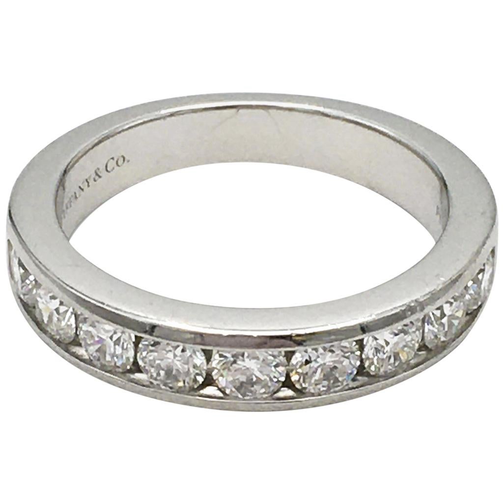 Tiffany and Co. Platinum Heart Cut Diamond Band at 1stDibs