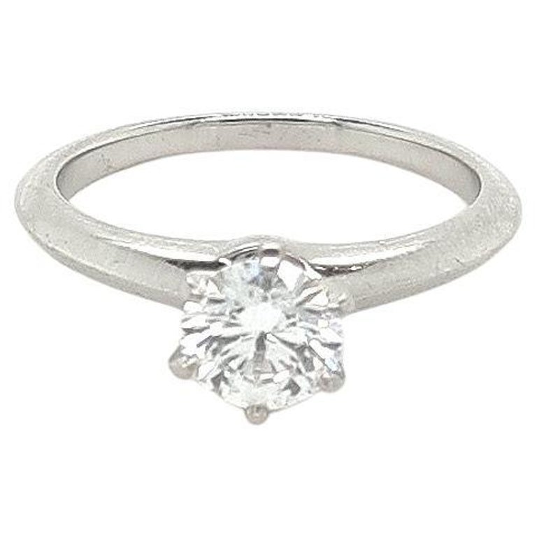 Tiffany and Co Platinum Diamond Ring 1.06ct at 1stDibs