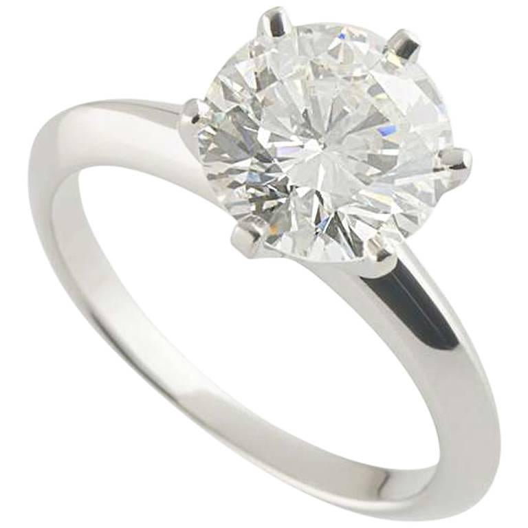 Tiffany and Co. Platinum Diamond Setting Band Ring 2.27 Carat at 1stDibs