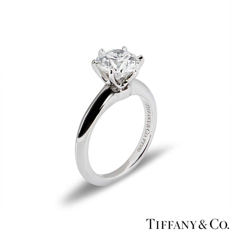 Tiffany and Co. Platinum Diamond Setting Ring 1.72 Carat at 1stDibs