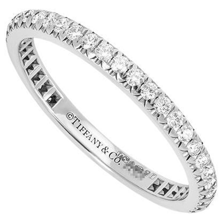 Tiffany and Co. Platinum Diamond Soleste Full Eternity Ring at 1stDibs