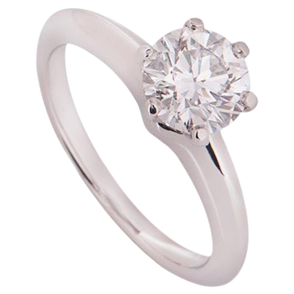 TIFFANY and CO Platinum 6.43ct Diamond Engagement Ring at 1stDibs