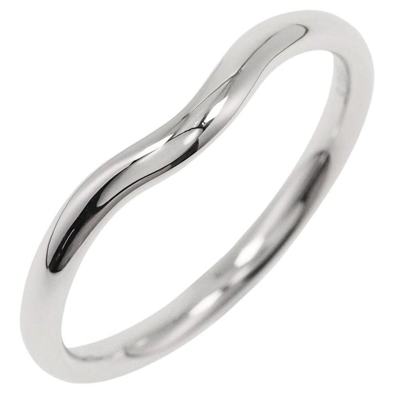 Tiffany and Co. Platinum Elsa Peretti Curved Wedding Band Ring 6 For ...